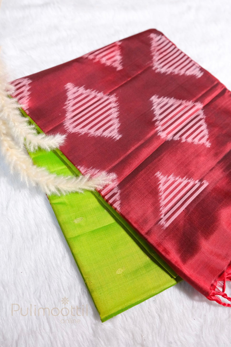 Buy Parrot Green Silk Saree Online – Wedding & Party Wear Soft Silk